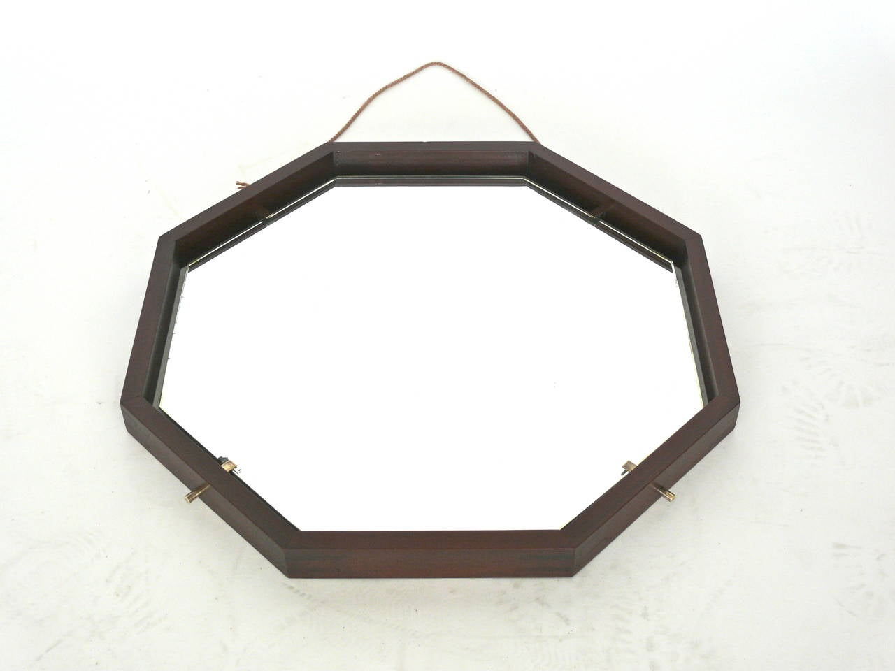 Teak Octagonal Floating Mirror at 1stDibs
