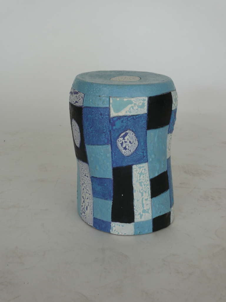 Ceramic Table and Stools by Stan Bitters at 1stDibs