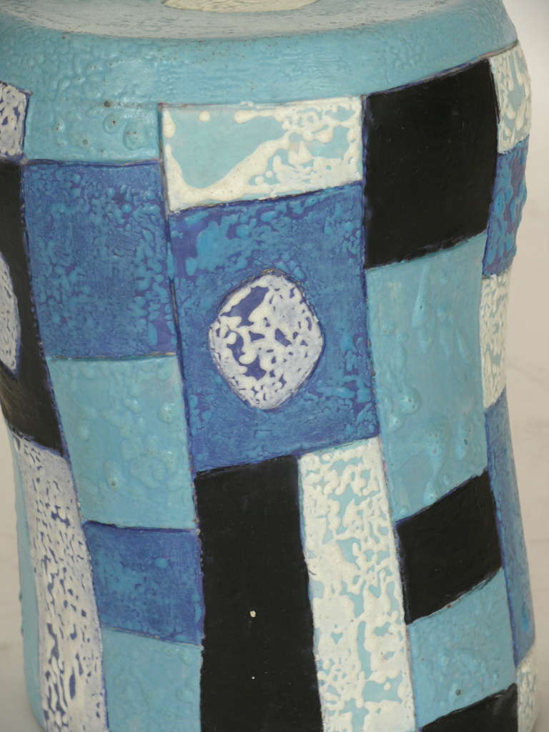 Ceramic Table and Stools by Stan Bitters at 1stDibs
