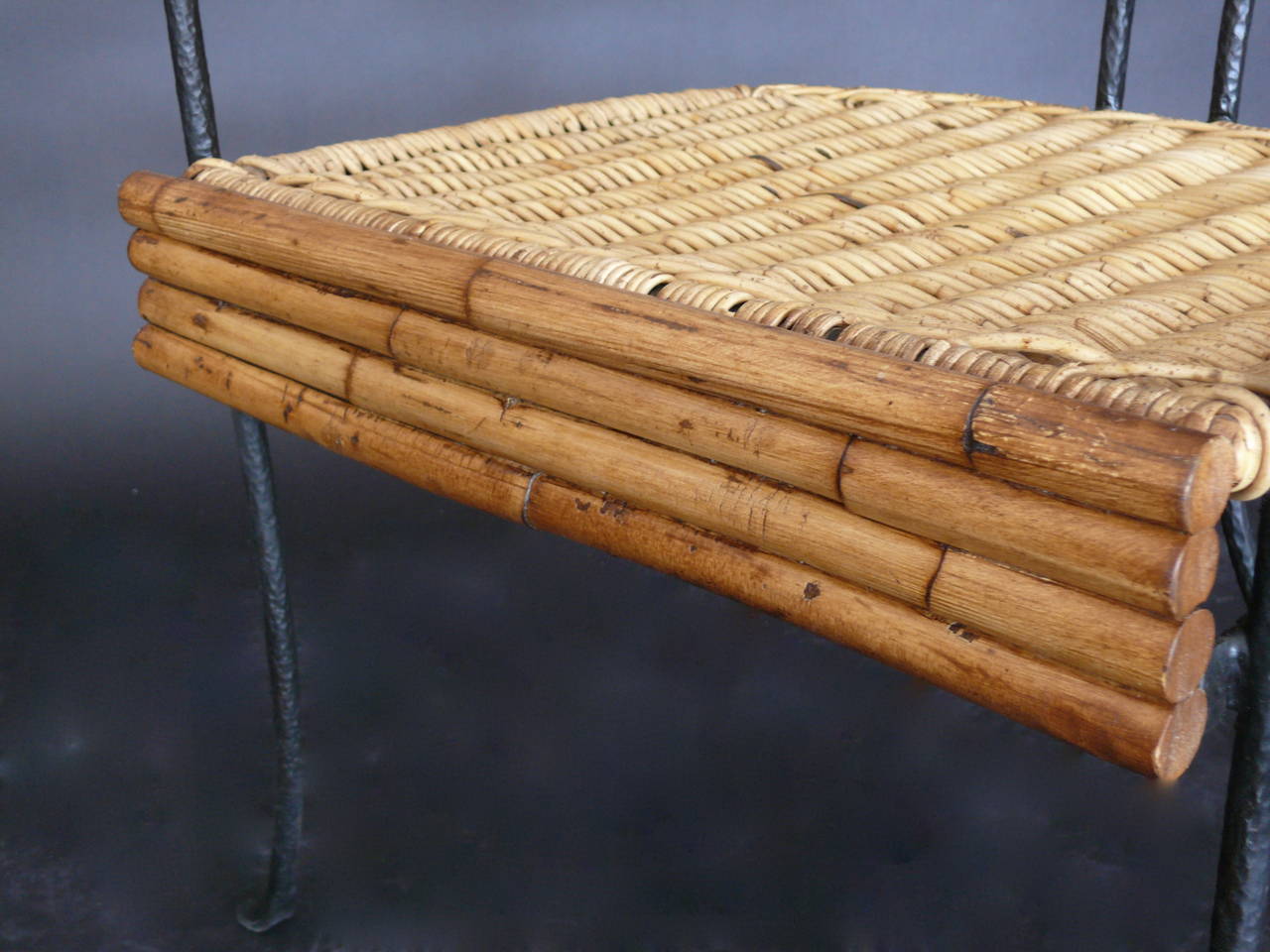 Iron and Bamboo Chairs at 1stDibs