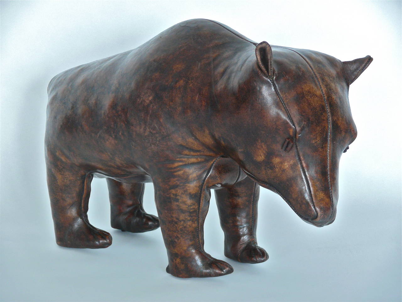 Leather Bear by Omersa at 1stDibs | leather bear ottoman, the leather ...