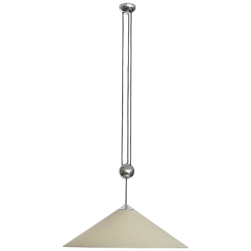Florian Schulz Counter Balance Light with Silk Shade at 1stDibs