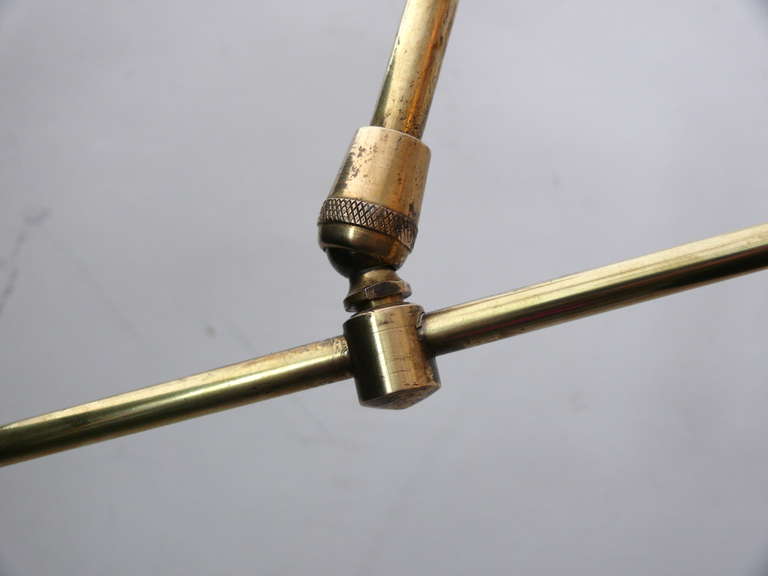 French Brass Articulating Counter Balance Light at 1stDibs