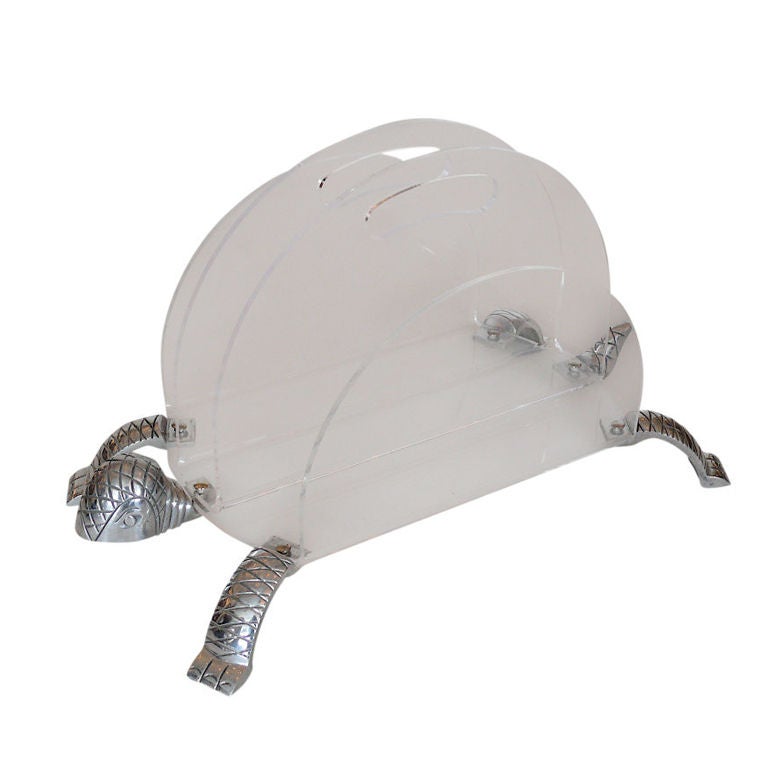 Arthur Court Turtle Magazine Rack at 1stDibs