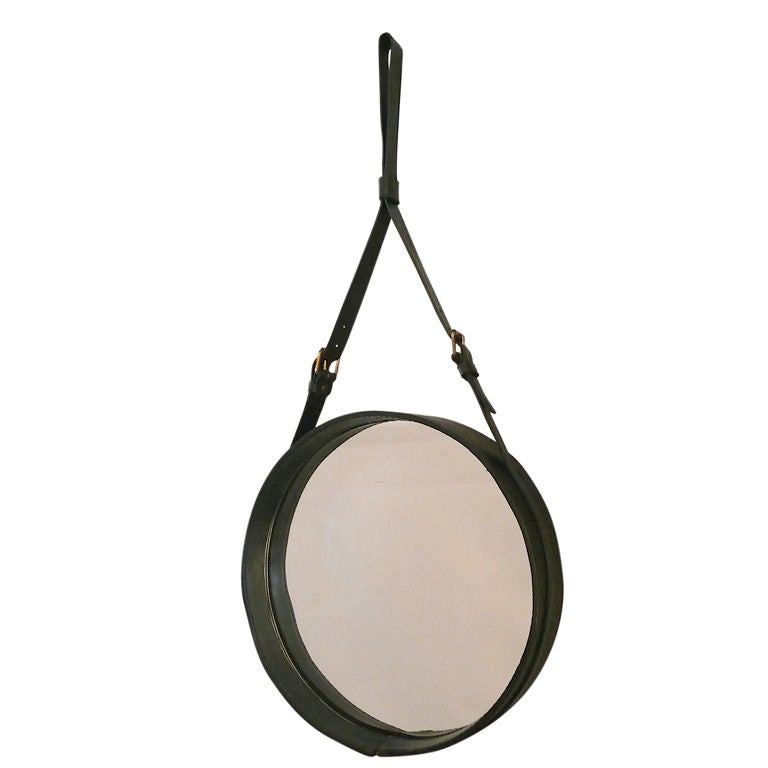 Jacques Adnet Mirror at 1stDibs