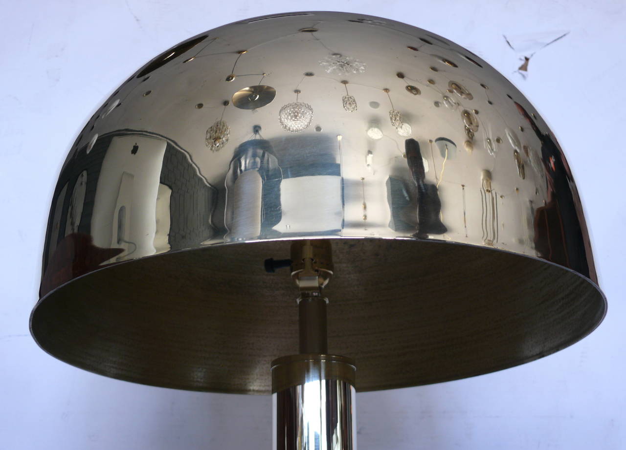Large Brass Dome Lamp at 1stDibs