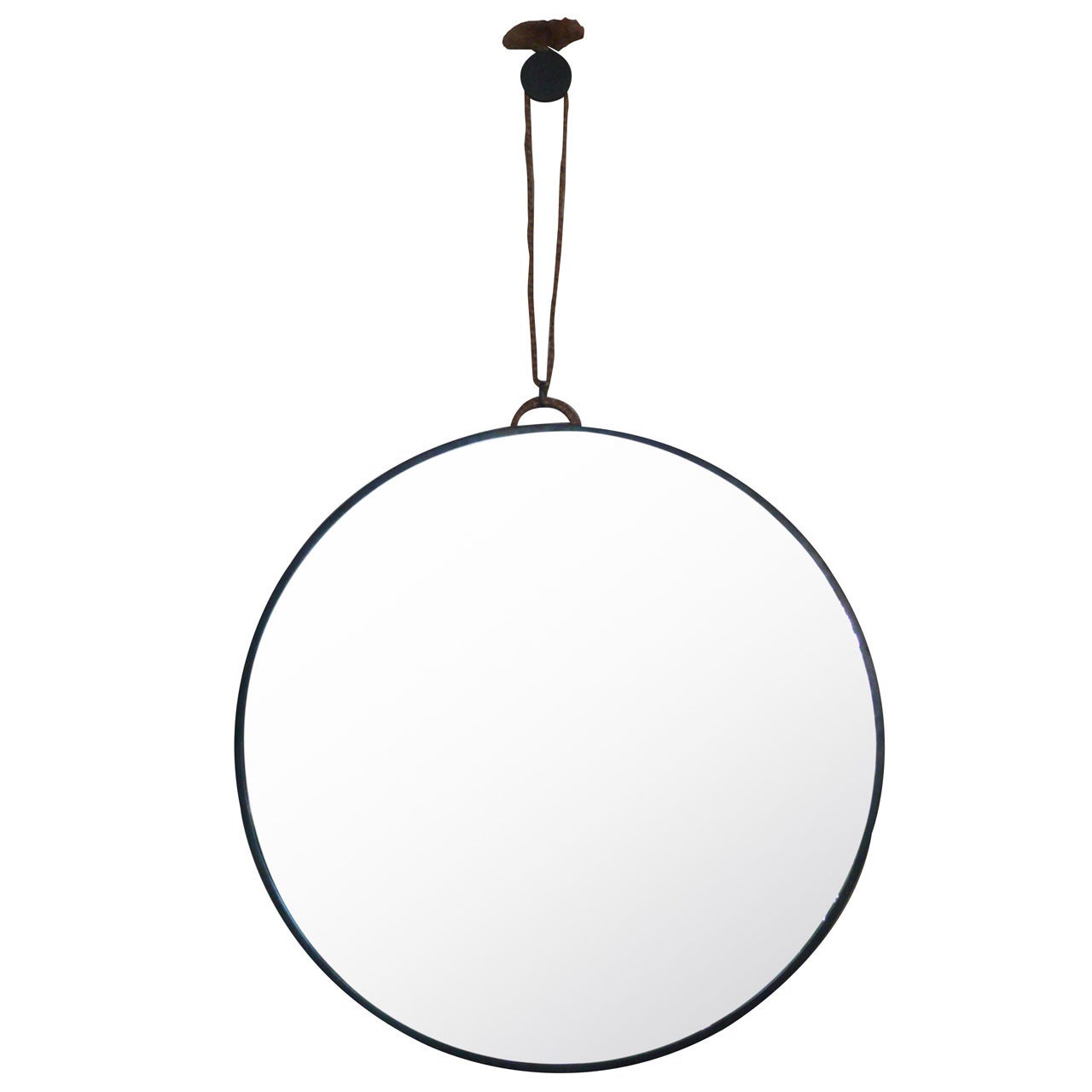 Massive 48 Atelier Mirror With Hemp At 1stdibs