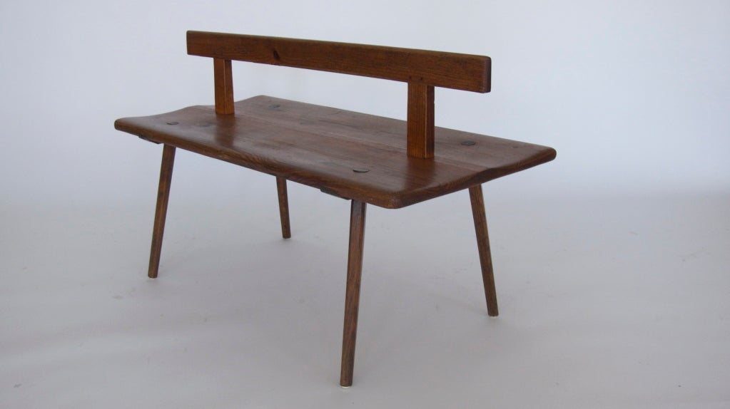 Austrian Wood Train Station Bench at 1stDibs