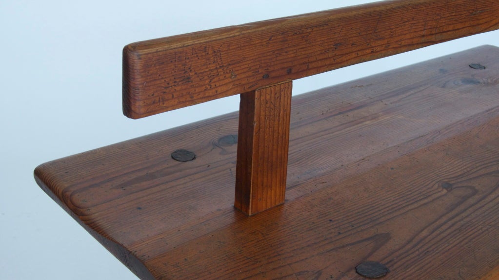 Austrian Wood Train Station Bench at 1stDibs