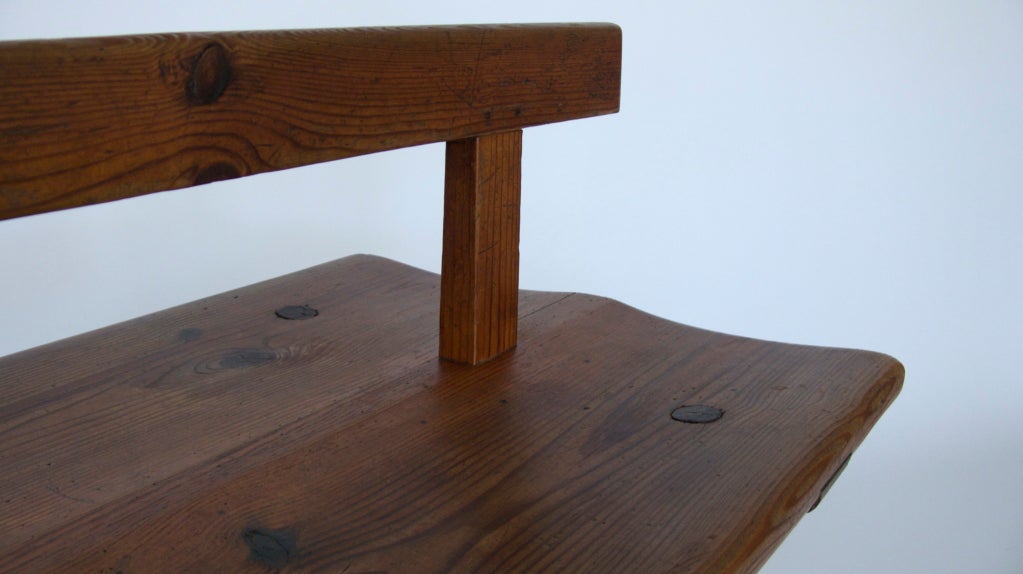 Austrian Wood Train Station Bench at 1stDibs