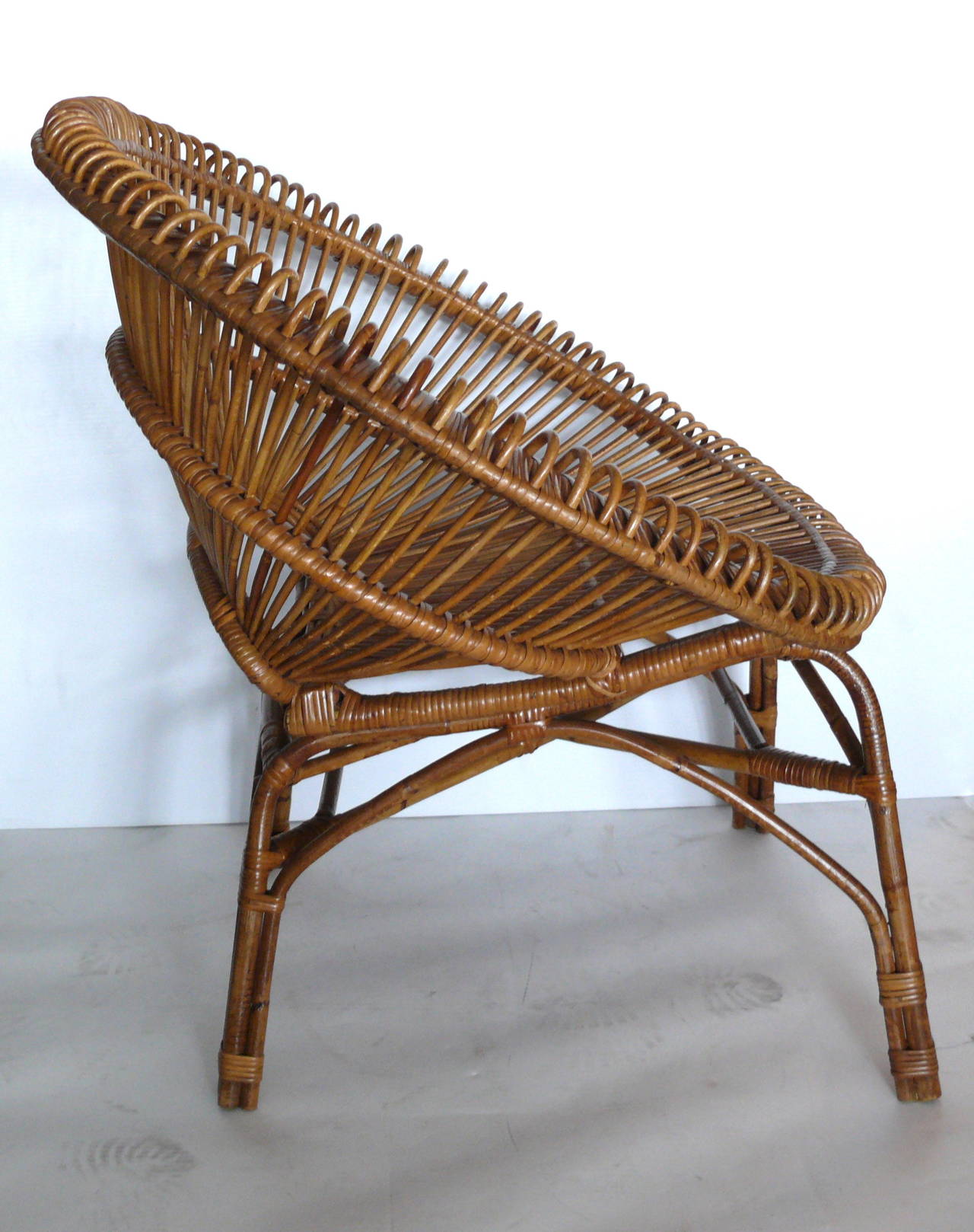 Rattan Chairs in the Style of Franco Albini at 1stDibs