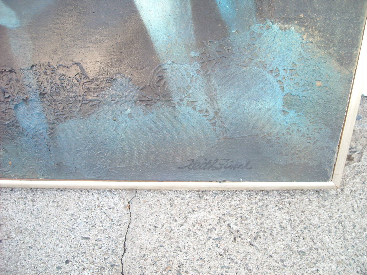 Keith Finch Oil Painting, Collage/Canvas, Signed Title Landau Gallery ...