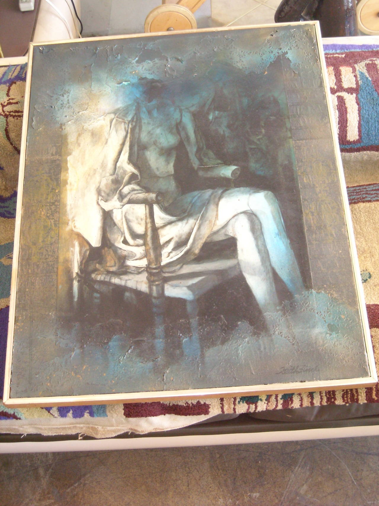 Keith Finch Oil Painting, Collage/Canvas, Signed Title Landau Gallery ...