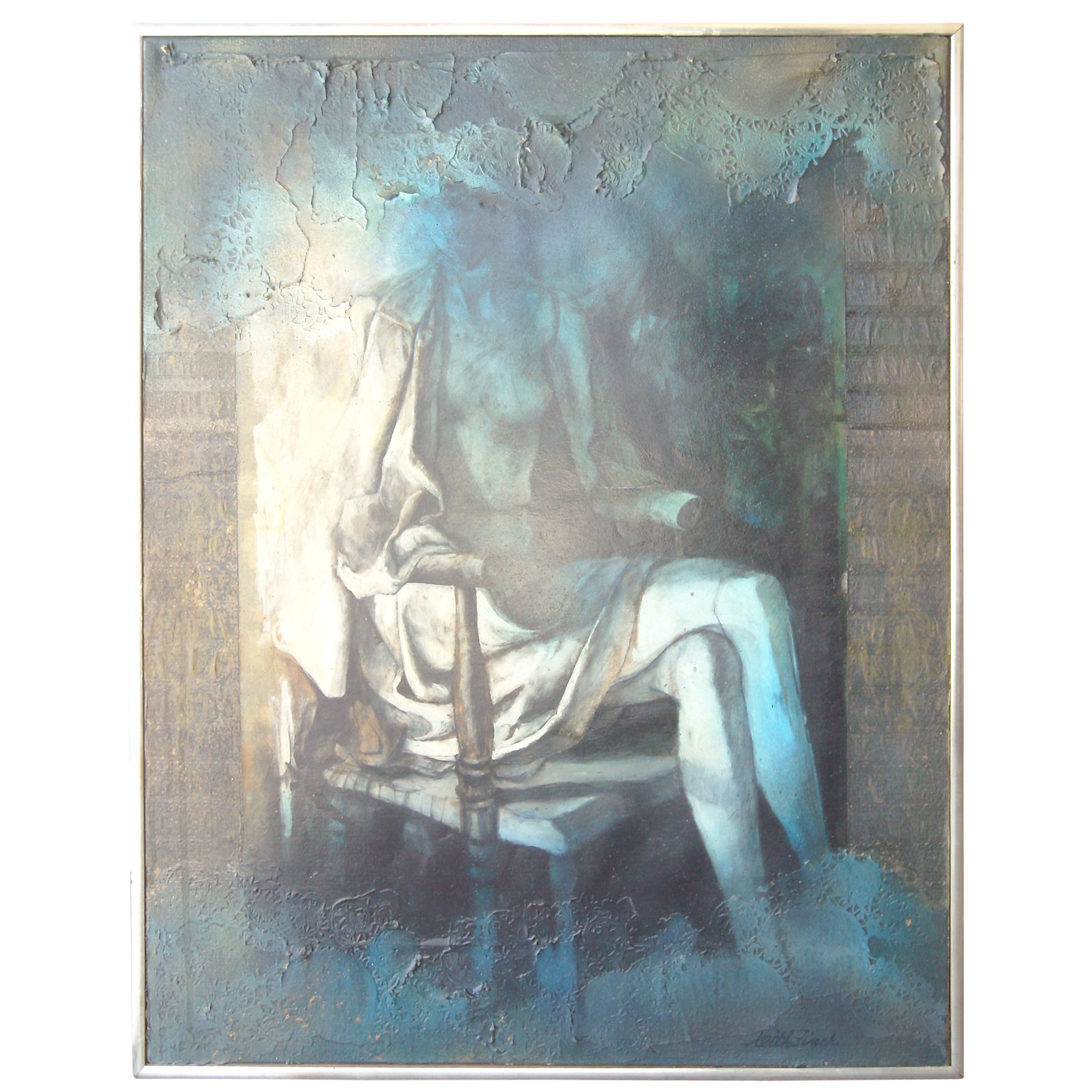 Keith Finch Oil Painting, Collage/Canvas, Signed Title Landau Gallery ...