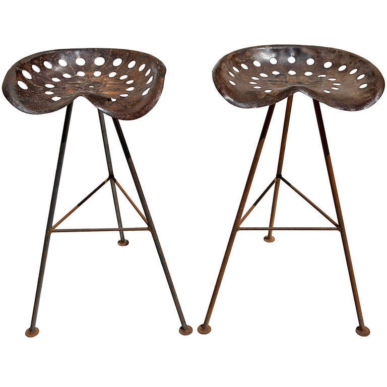 Tractor Seat Bar Stools by Benjamin Baldwin at 1stDibs