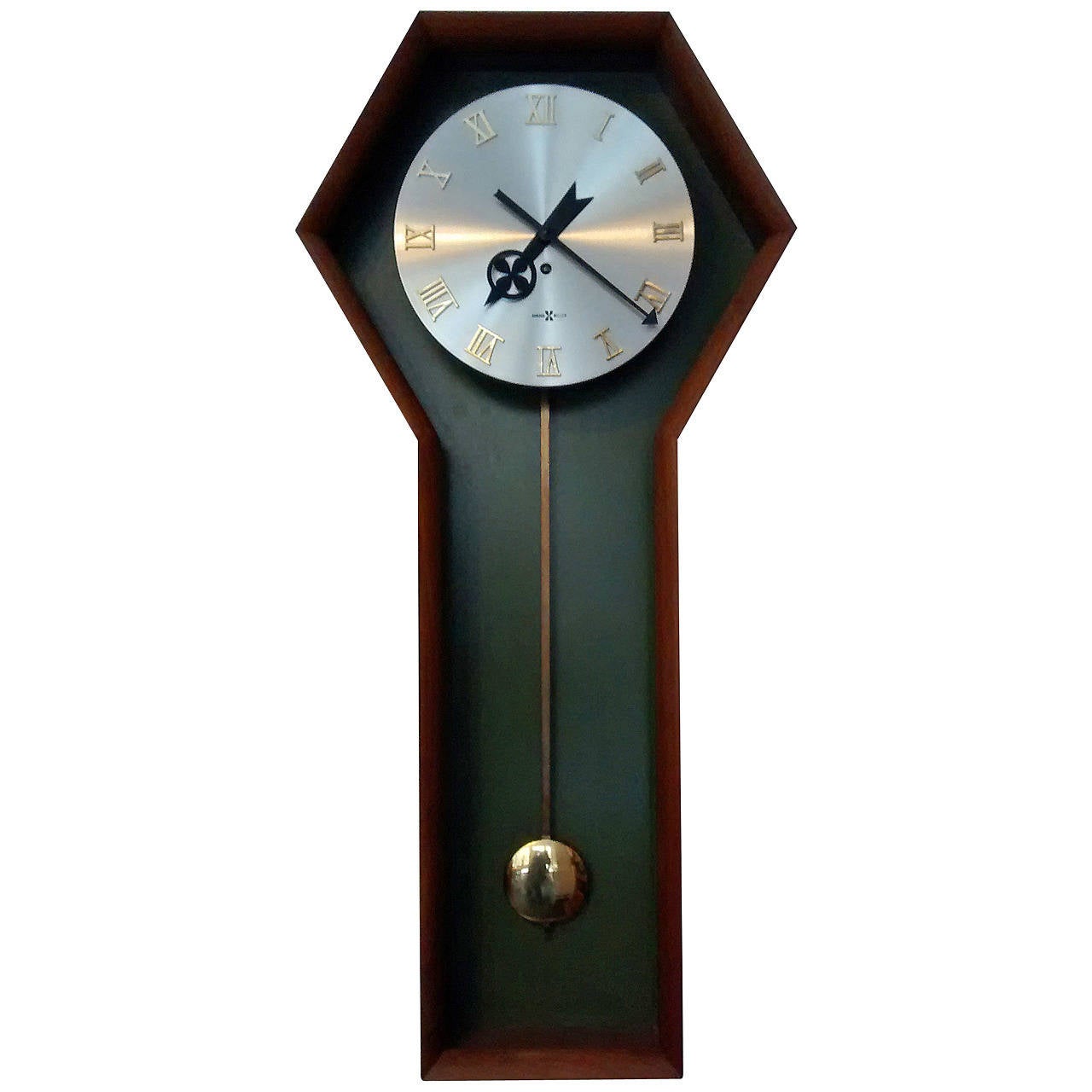 Wall Mounted Pendulum Clock by George Nelson for Howard Miller For Sale ...