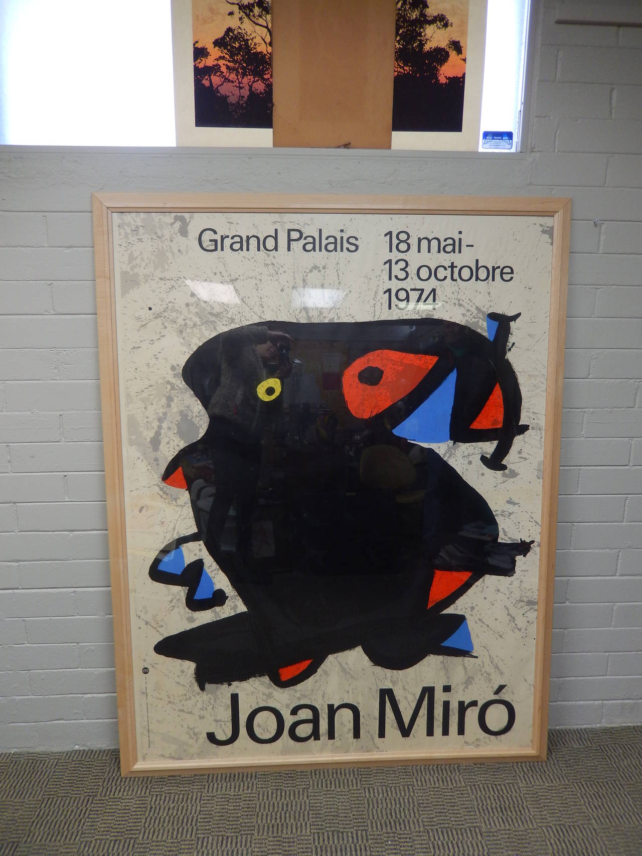 Large Joan Miro Exhibition Poster For Sale at 1stDibs