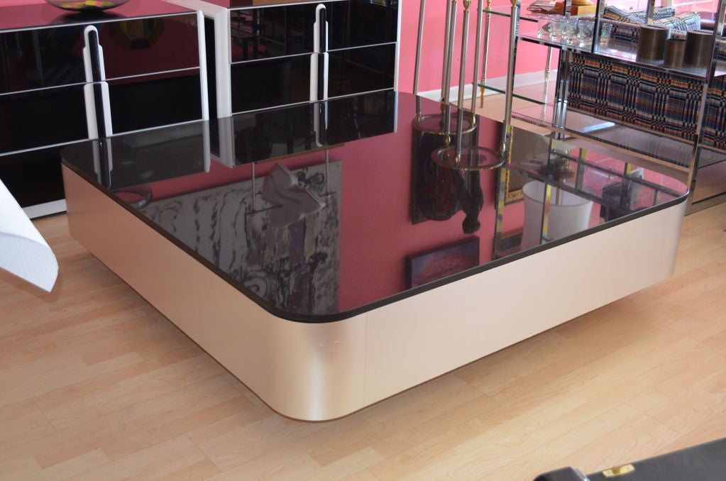 IMPRESSIVE 60" SQUARE COFFEE TABLE at 1stDibs