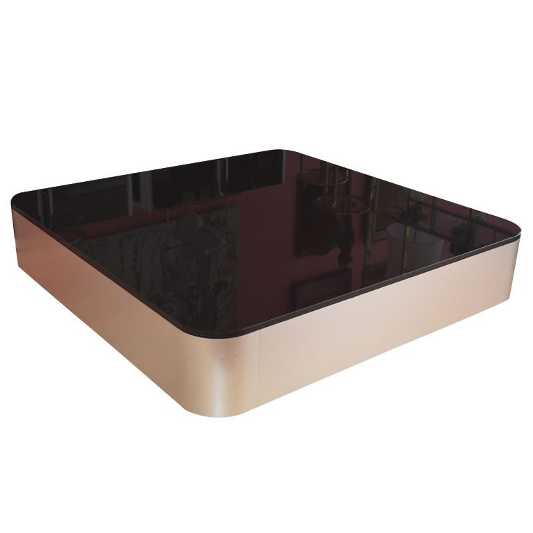 IMPRESSIVE 60" SQUARE COFFEE TABLE at 1stDibs