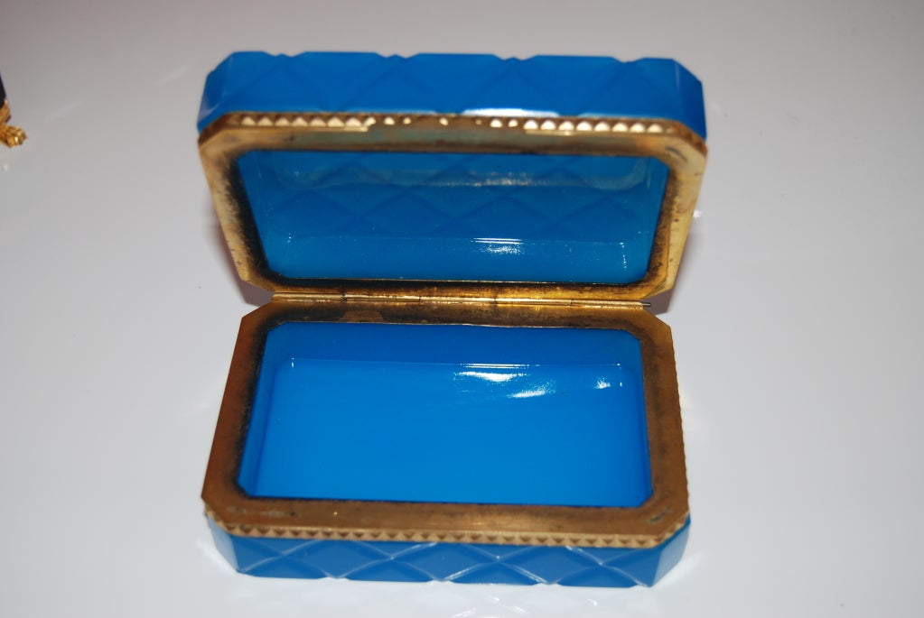 EXCEPTIONAL CENEDESE BLUE MURANO GLASS BOX at 1stDibs