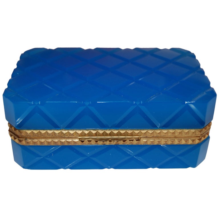 EXCEPTIONAL CENEDESE BLUE MURANO GLASS BOX at 1stDibs