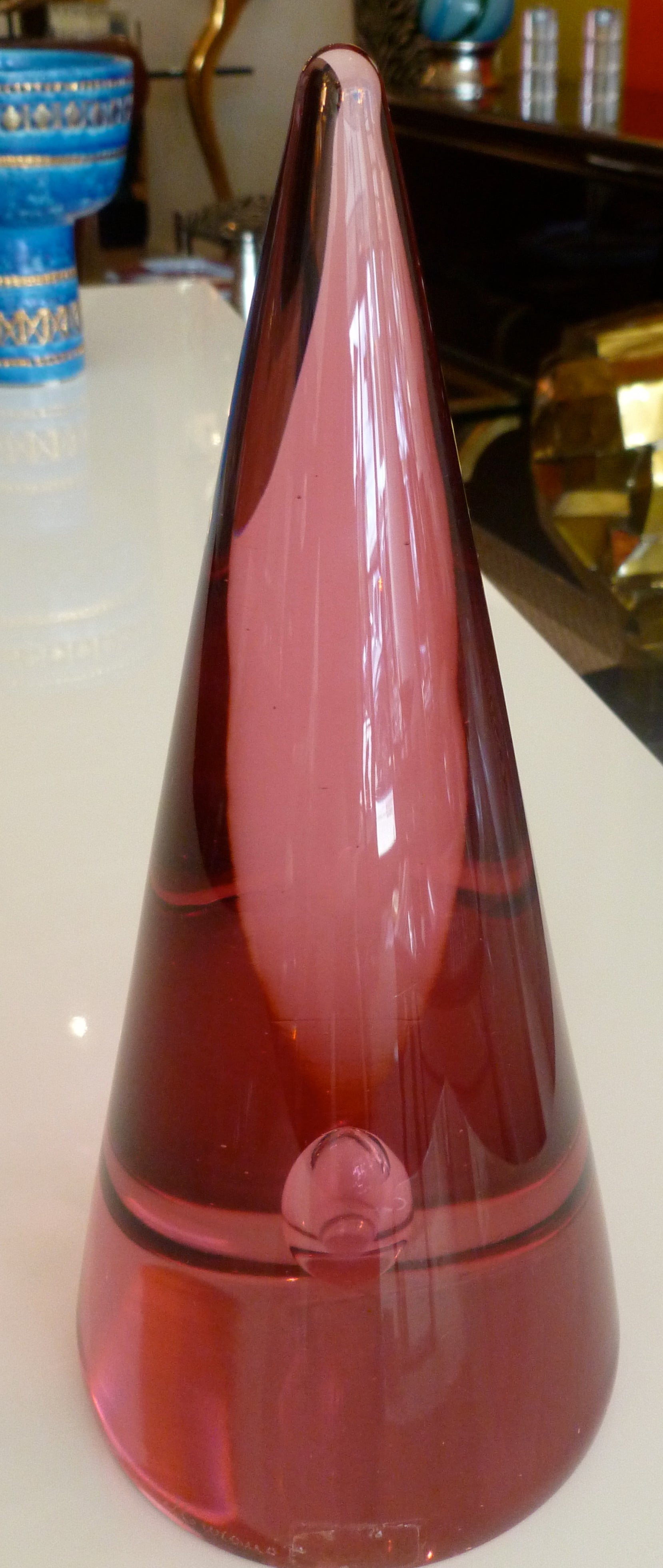 italian Murano Sommerso Glass Conical Cone at 1stDibs