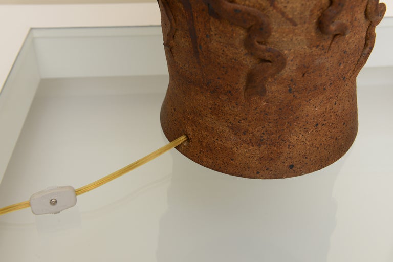 Medusa Head Studio Pottery Sculpted Lamp Hallmarked Italian Vintage at ...