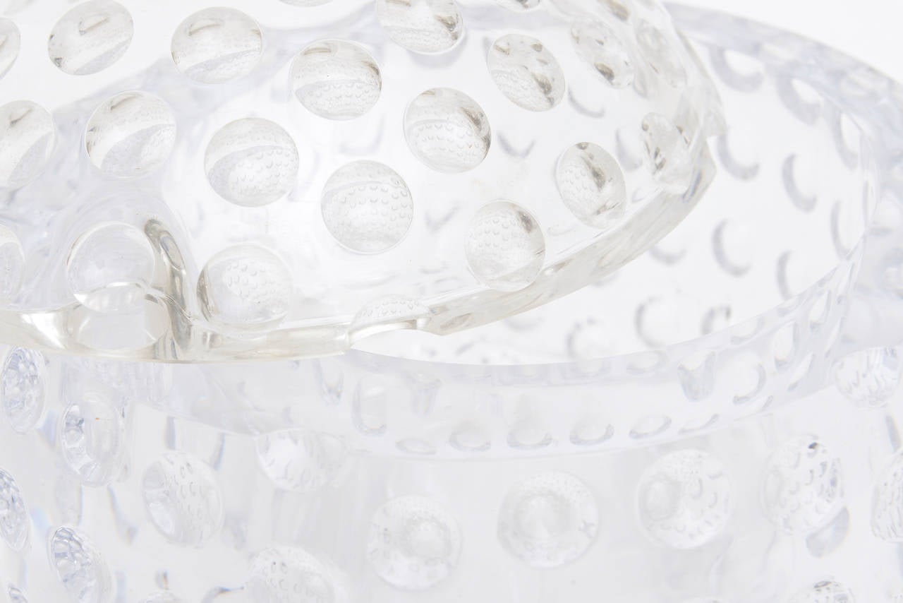 Lucite Swivel Sculptural Ice Bucket/ Monumental Candy Vessel at 1stDibs