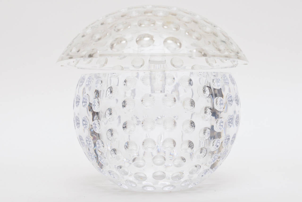 Lucite Swivel Sculptural Ice Bucket/ Monumental Candy Vessel at 1stDibs