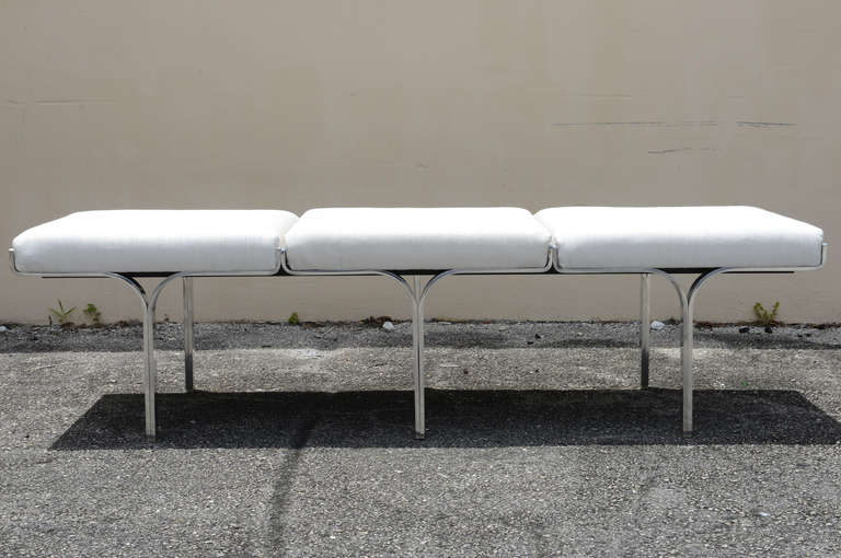 John Behringer Three-Seat Architectural Link Bench at 1stDibs