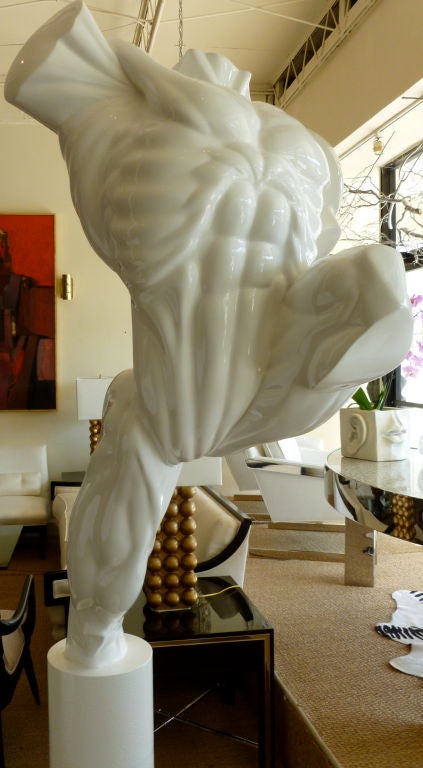 Life-Size Male Torso Resin and Iron Outdoor / Indoor Sculpture at 1stDibs