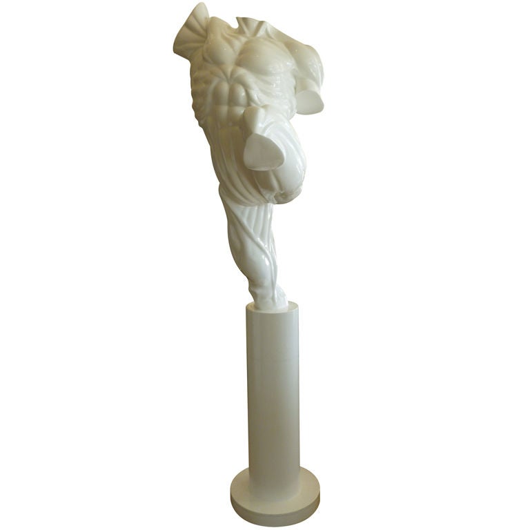 Life-Size Male Torso Resin and Iron Outdoor / Indoor Sculpture at 1stDibs