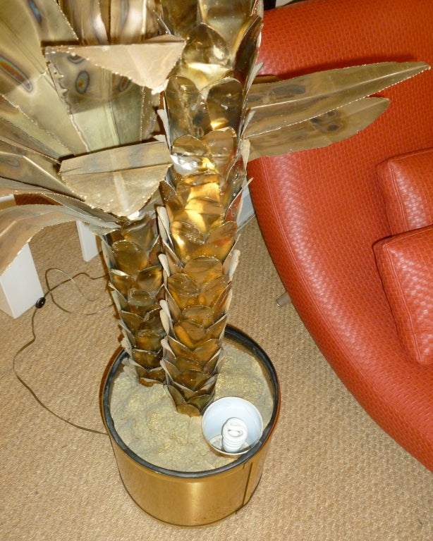 Torched Life Size Brutalist Lighted Metal Palm Tree at 1stDibs | giant ...