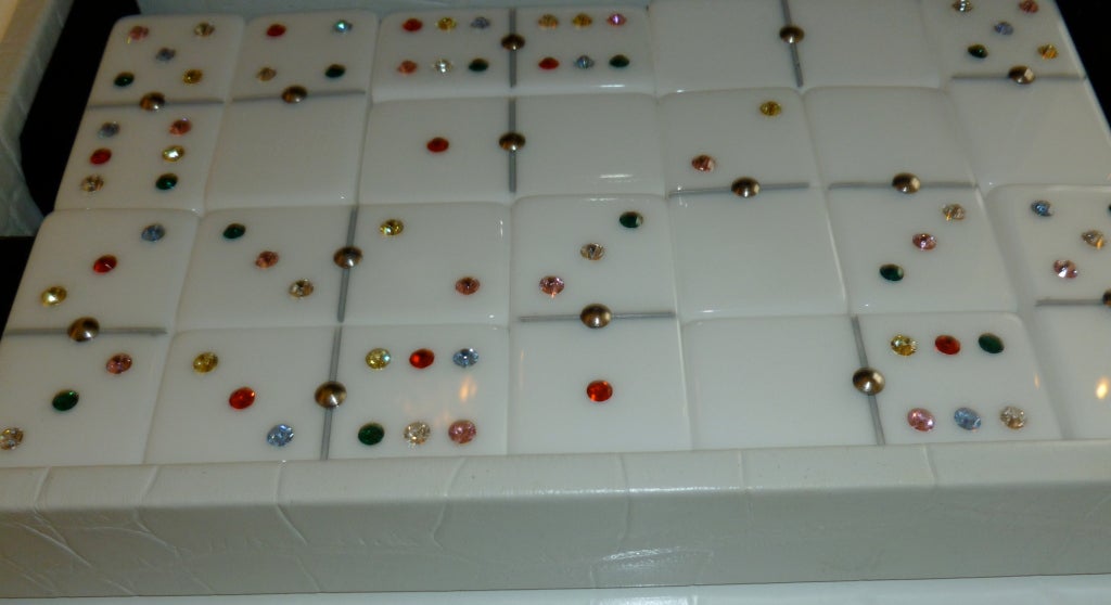 italian meets Swarovski Crystal in This Dominos Set at 1stDibs ...