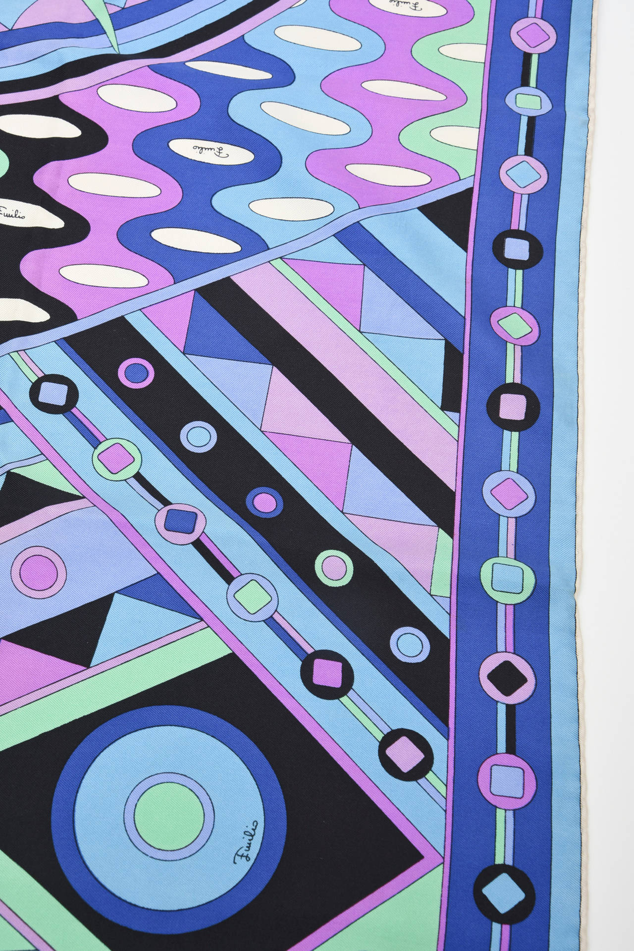 Beautiful Pucci Vintage Silk Scarf at 1stDibs