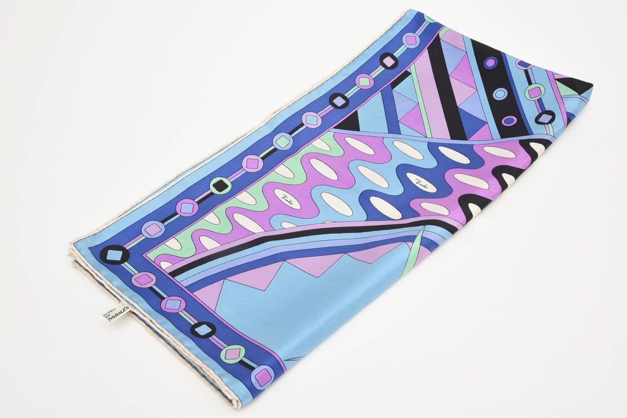 Beautiful Pucci Vintage Silk Scarf At 1stdibs