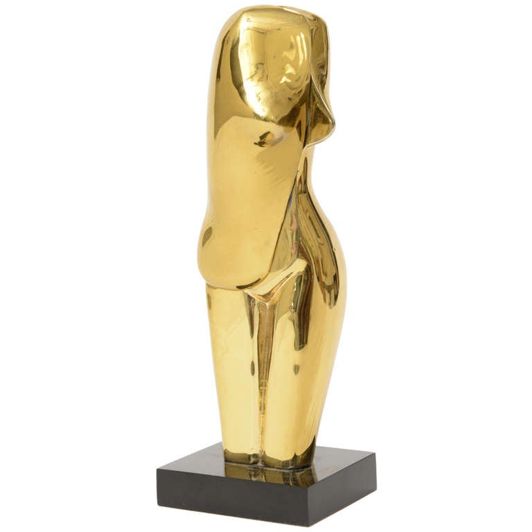 Brass Abstract Small Sculpture at 1stDibs