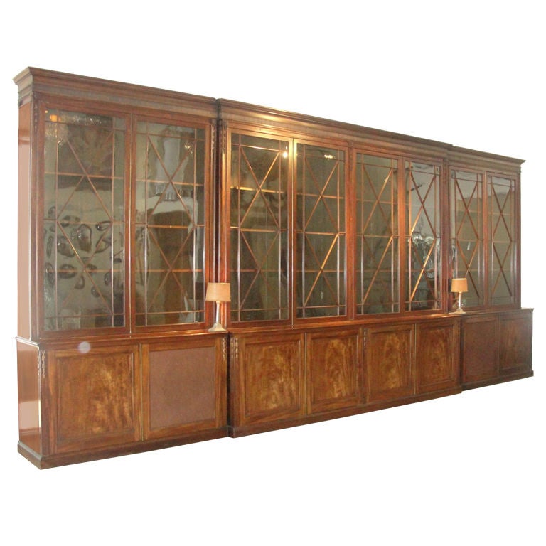 Massive Regency Library Attributed to Gillows of Lancaster and London ...