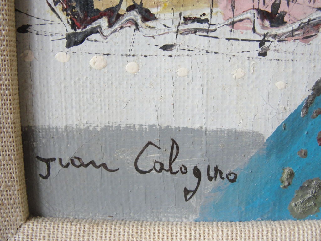Jean Calogero Oil Painting "Arlequine" (signed) For Sale at 1stDibs