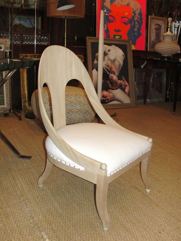Michael Taylor for Baker Vintage Spoon-Back Chair at 1stDibs