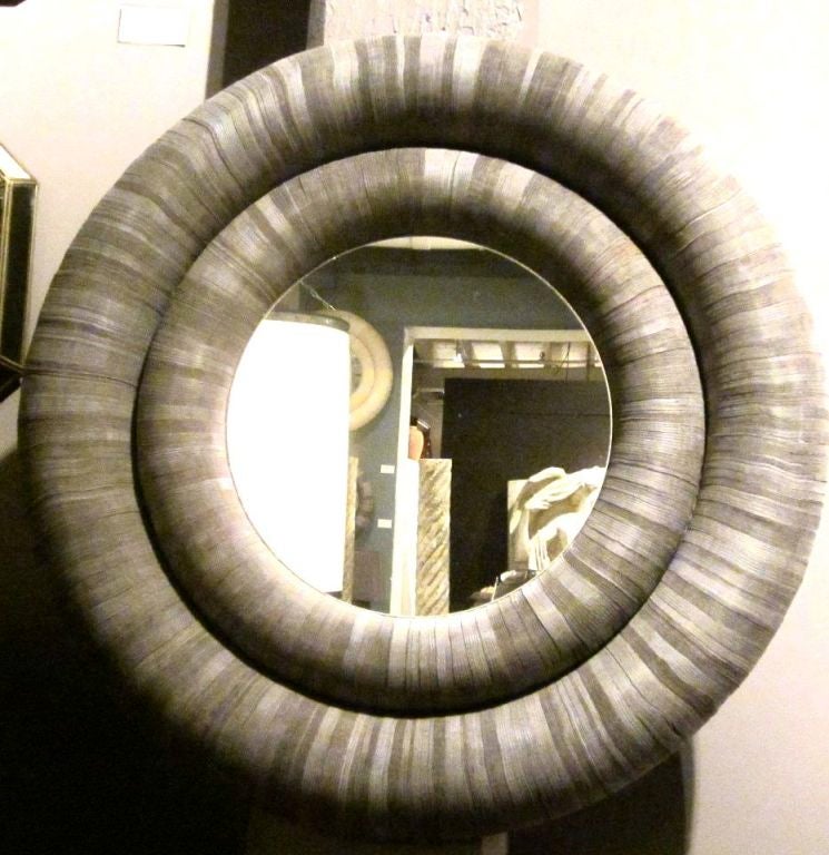 Paper Slice Grey Decorative Wall Mirror, Belgium, Contemporary For Sale ...