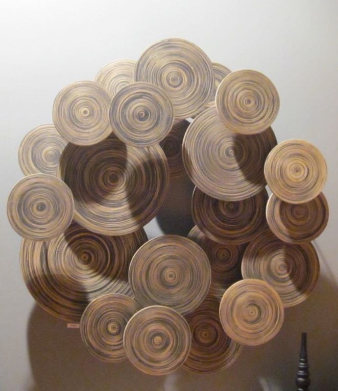 Indonesian Round Disc Wall Sculpture at 1stDibs