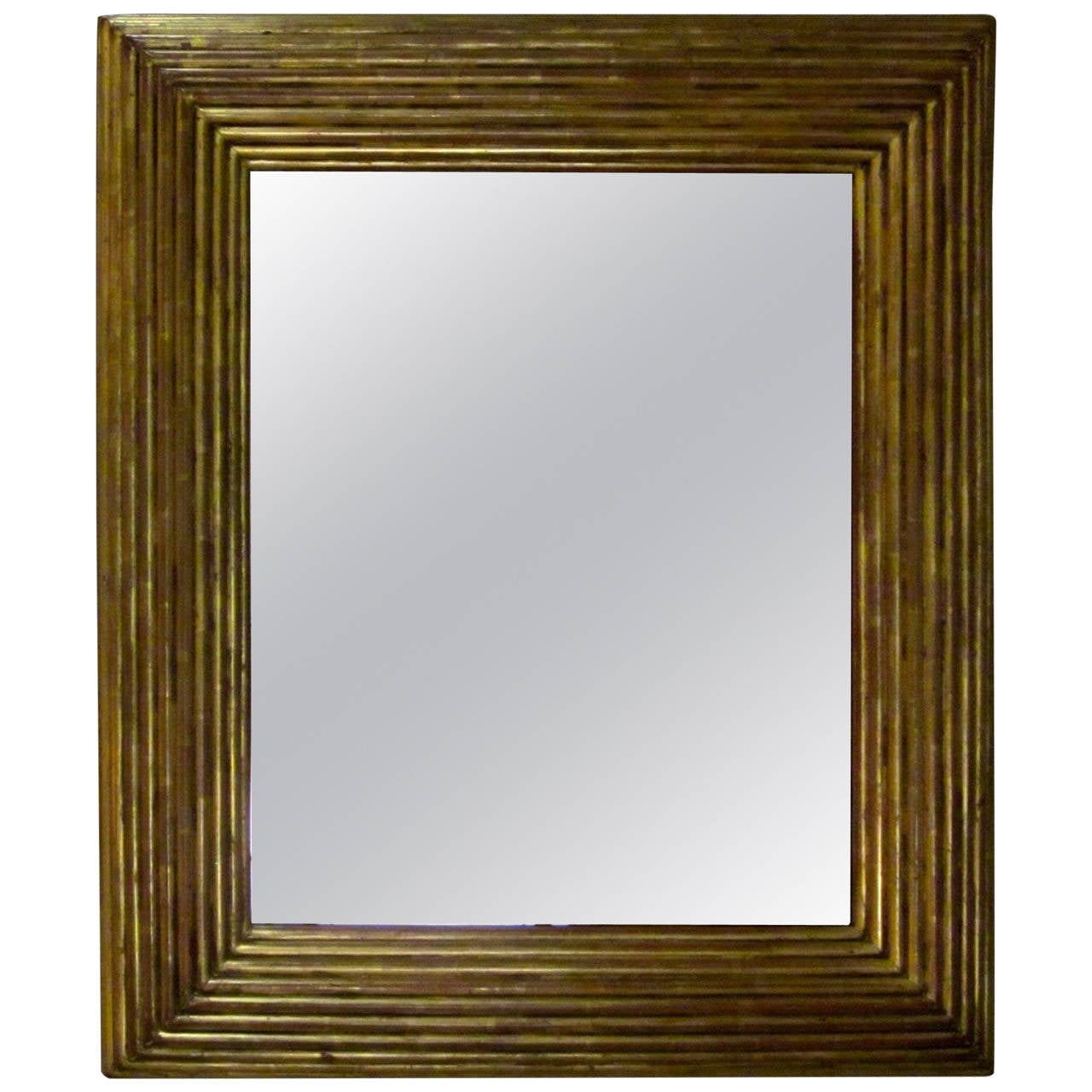 Spanish Gold Gilt Ribbed Wood Frame Mirror, circa 19th Century For Sale ...
