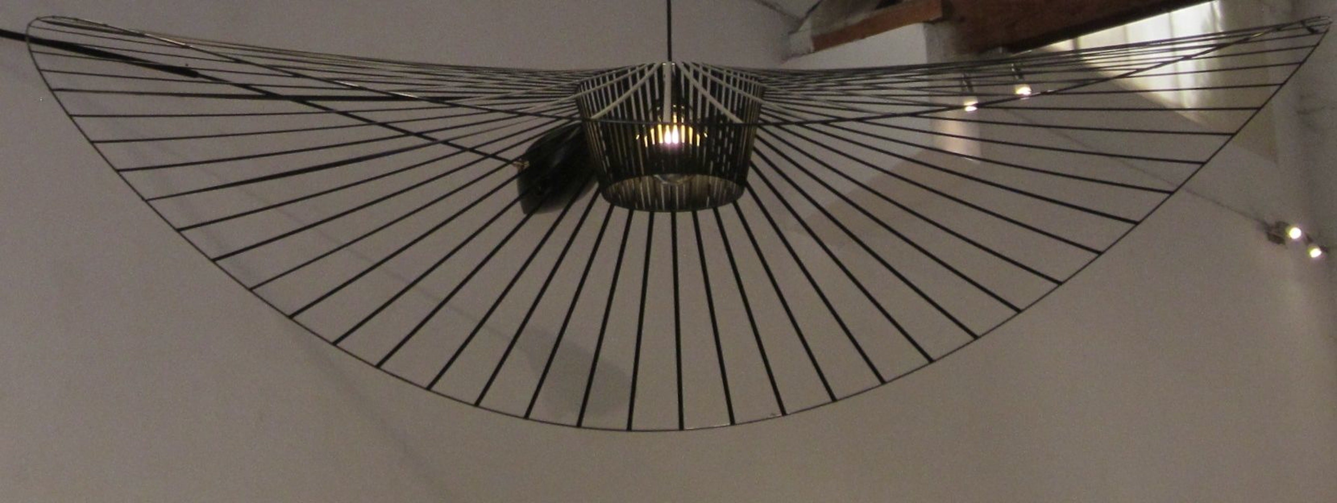 Abstract Black Resin Wavy Spoke Chandelier, France, Contemporary at ...