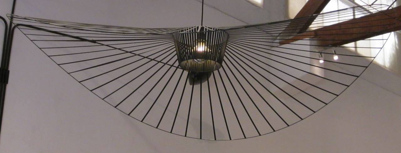 Abstract Black Resin Wavy Spoke Chandelier, France, Contemporary at ...