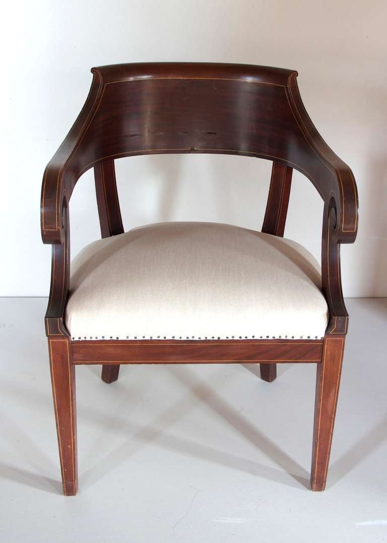 Colonial Revival Armchair in the Hepplewhite Style at 1stDibs