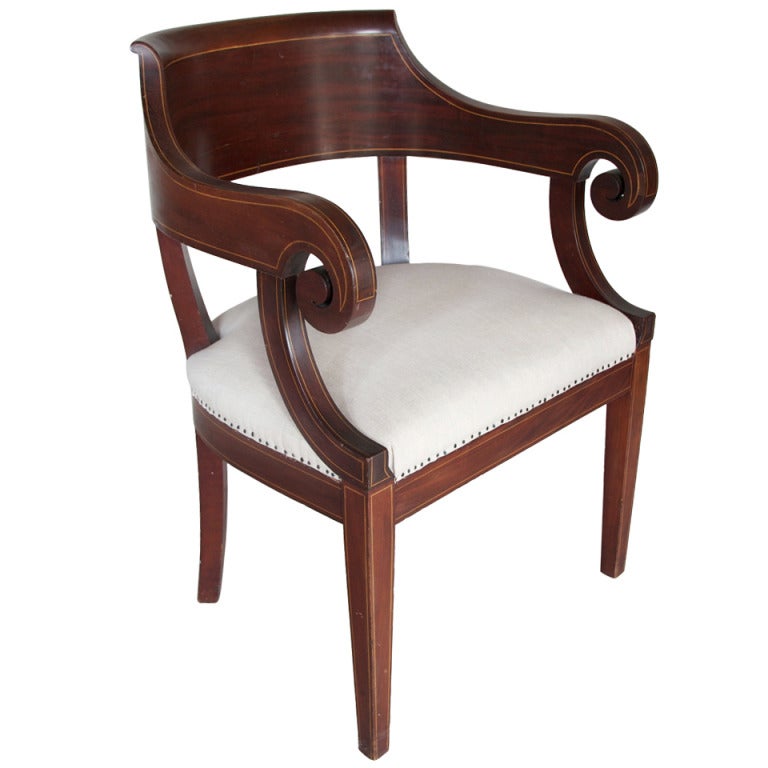 Colonial Revival Armchair in the Hepplewhite Style at 1stDibs