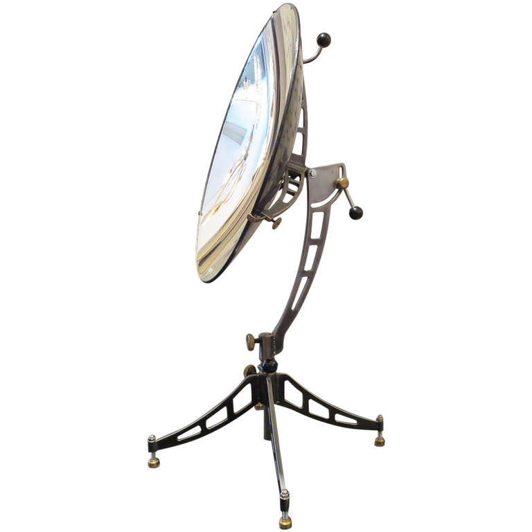 Large Parabolic Reflecting Mirror at 1stDibs
