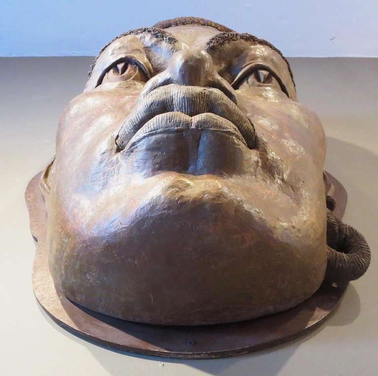 Monumental Terracotta Wall Mounted Heads at 1stDibs