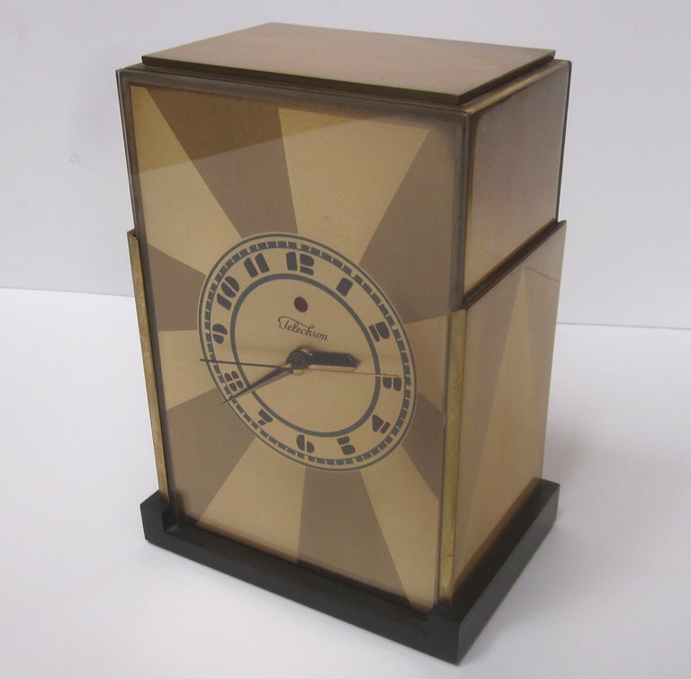 Art Deco Skyscraper "Modernique" Clock by Paul T. Frankl at 1stDibs